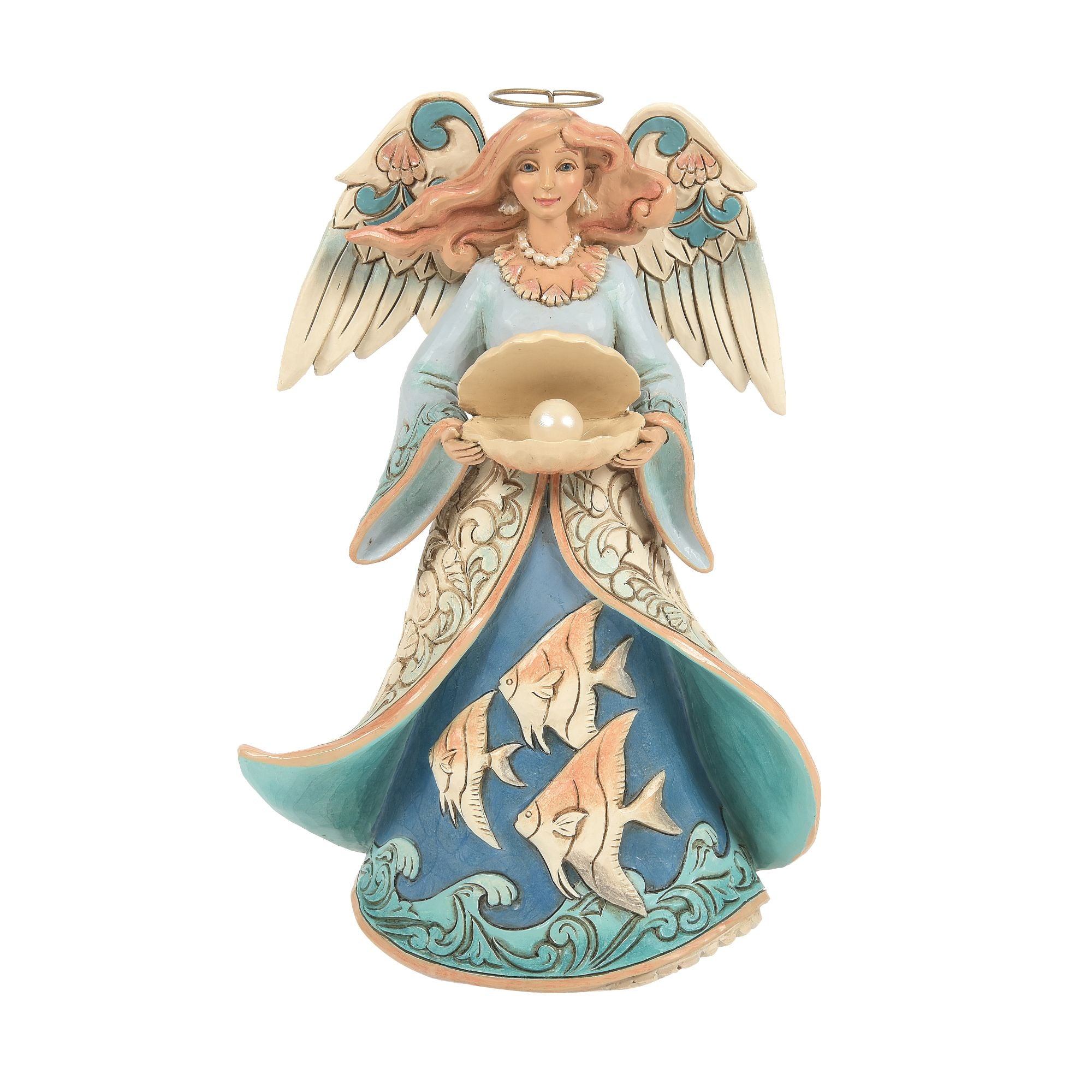 Angel Holding Shell Figurine – Jim Shore