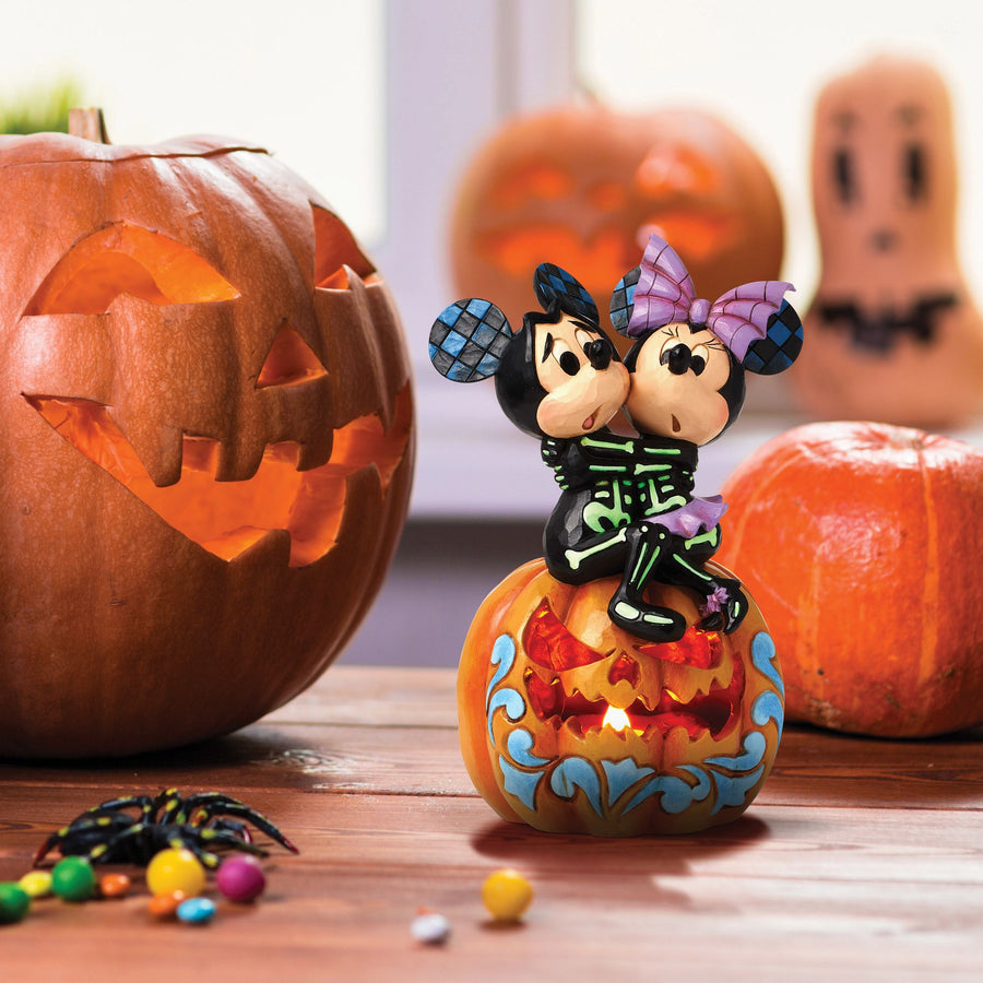 Mickey&Minnie Scared Skeletons – Jim Shore
