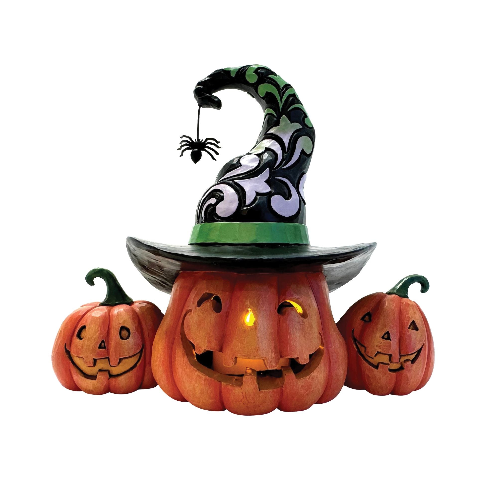 Three Jack-O-Lanterns LED Fig – Jim Shore